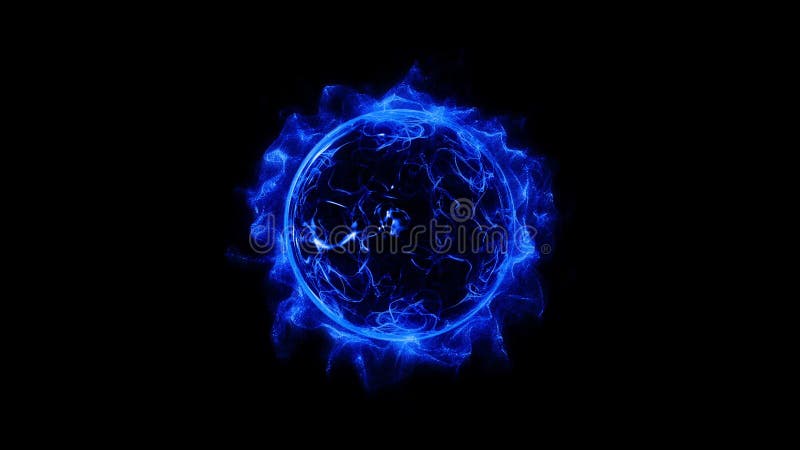 Blue Circular Shinning Glowing Light Ring Sparkle Powerful Effect Dust ...