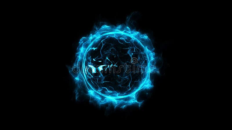 Blue Circular Shinning Glowing Light Ring Sparkle Powerful Effect Dust ...
