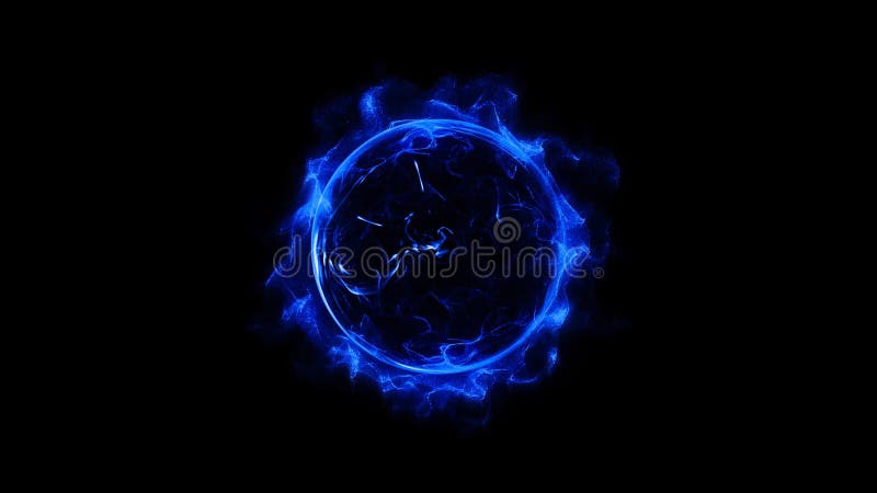 Blue Circular Shinning Glowing Light Ring Sparkle Powerful Effect Dust ...