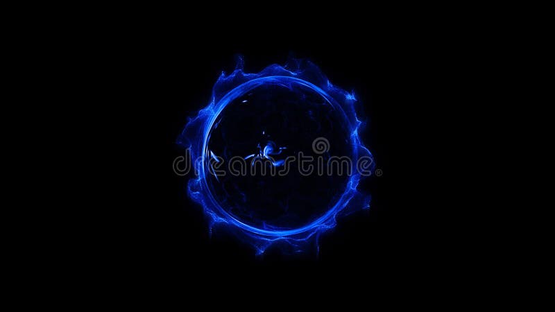 Blue Circular Shinning Glowing Light Ring Sparkle Powerful Effect Dust ...