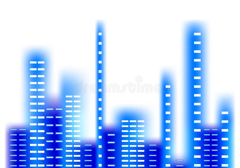 Blue city stock vector. Illustration of town, background - 9613401