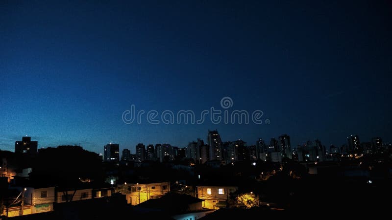 Blue city stock image. Image of sampa, city, hour, brazil - 137179395