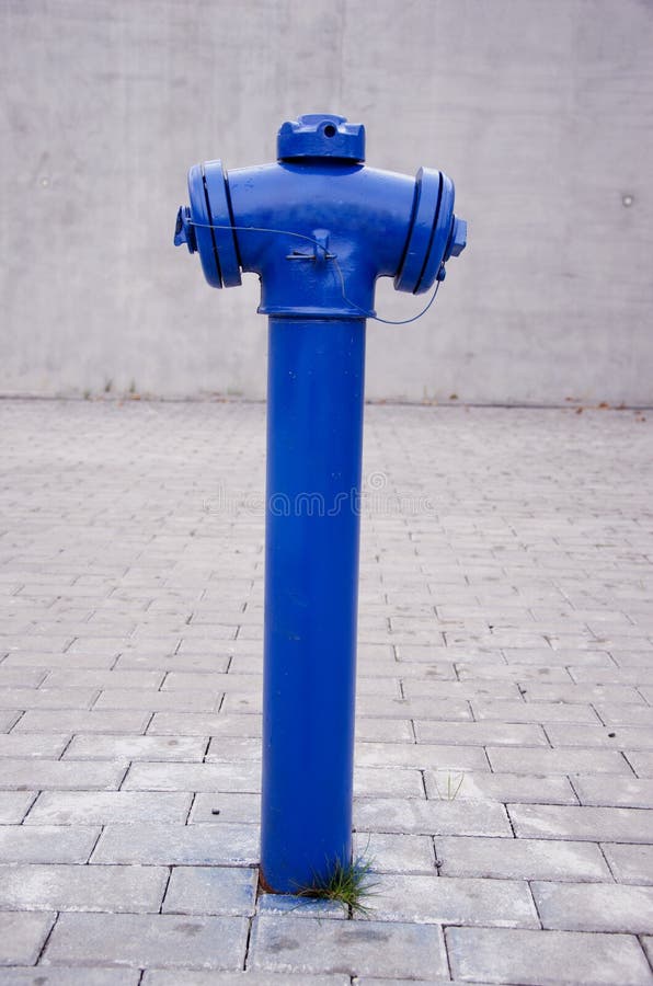 Blue city hydrant stock image. Image of plug, water, hydrant - 22276337