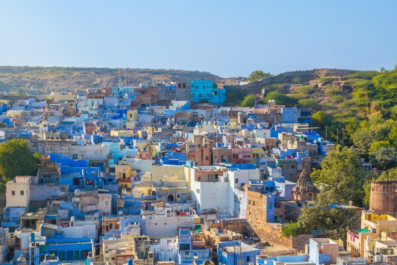 Blue City stock photo. Image of indian, exterior, view - 86322300