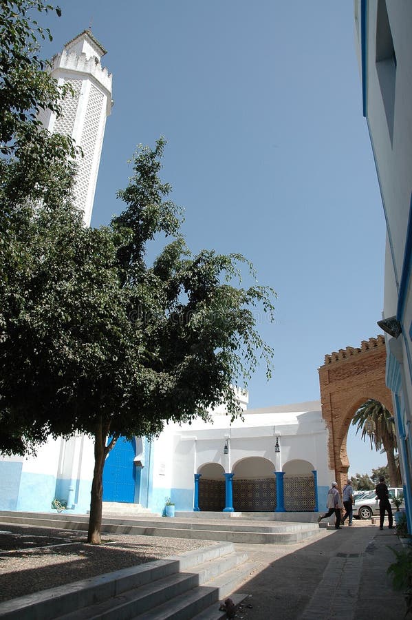 The blue city of Larache editorial photography. Image of built - 211111802