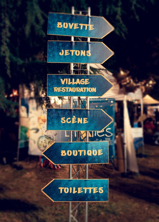 Blue City Street Sign with Dark Background Stock Image - Image of text ...