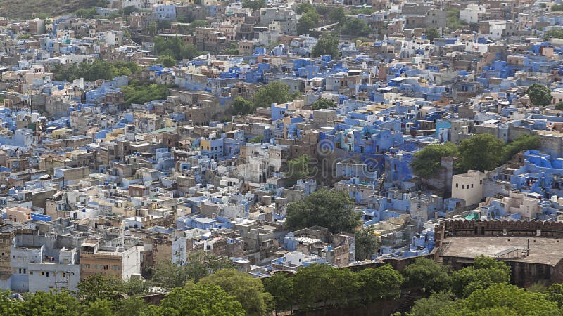 Blue City View Jodhpur in Rajasthan Stock Photo - Image of culture ...