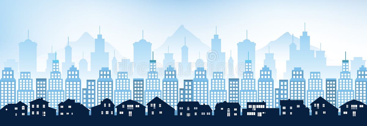 Blue Cityscape Stock Illustrations – 268,961 Blue Cityscape Stock ...