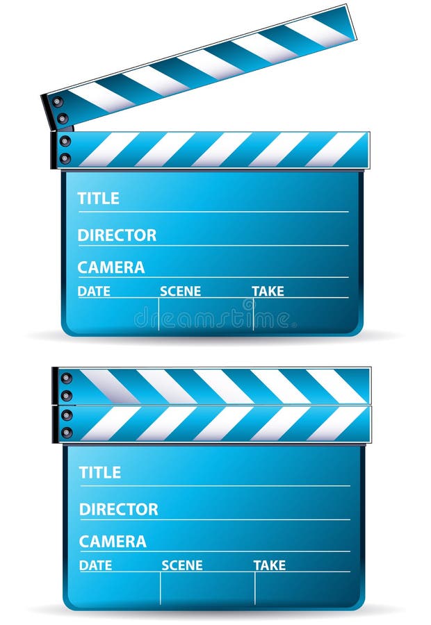 Film Clapper Board Blue Background Stock Illustrations – 1,544 Film ...