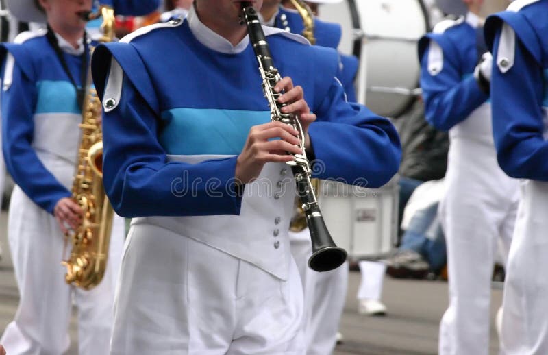 Blue Clarinet & Winds Players Stock Photo - Image of spectacle ...