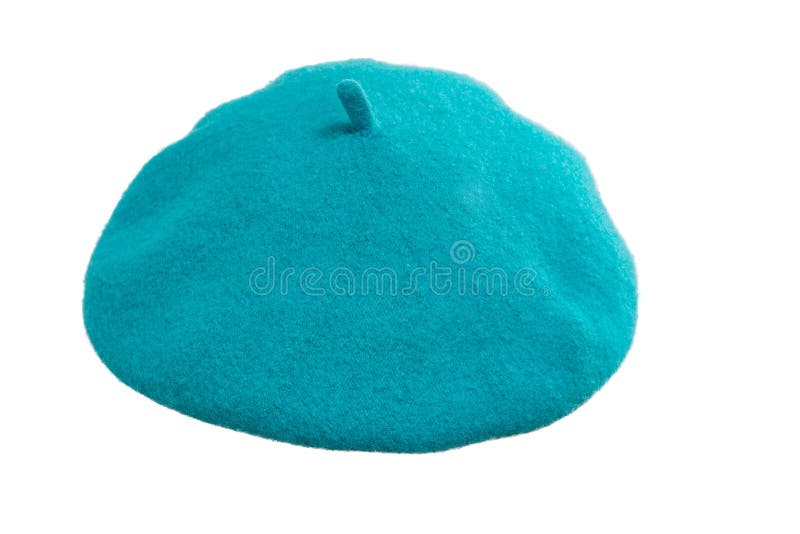 Blue Classic Beret Isolated on a White Background Stock Image - Image ...