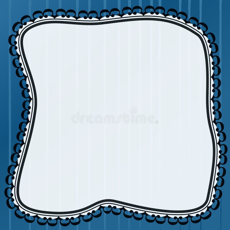 Blue Classic Border (Square Frame Edge for Social Media) - Masculine ...