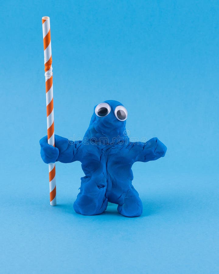 Sweet blue Wax monster stock image. Image of shaped - 257592199