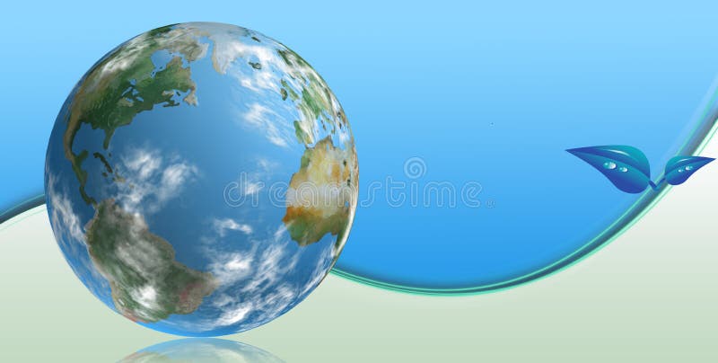 Blue clean tech world stock illustration. Illustration of business ...