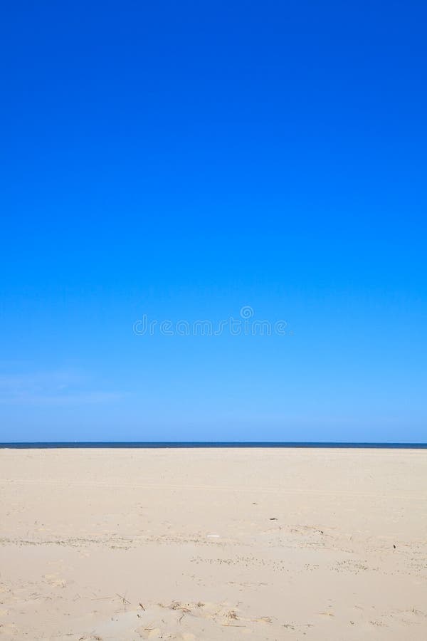 A Blue Clear Sky with Beach and Ocean Stock Photo - Image of summer ...