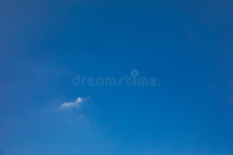 Blue Clear Sky with One Very Small Cloud Stock Image - Image of warm ...