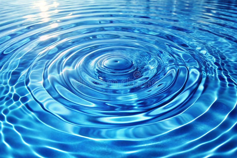 Blue Clear Water Ripple Surface Texture Background Stock Illustration ...