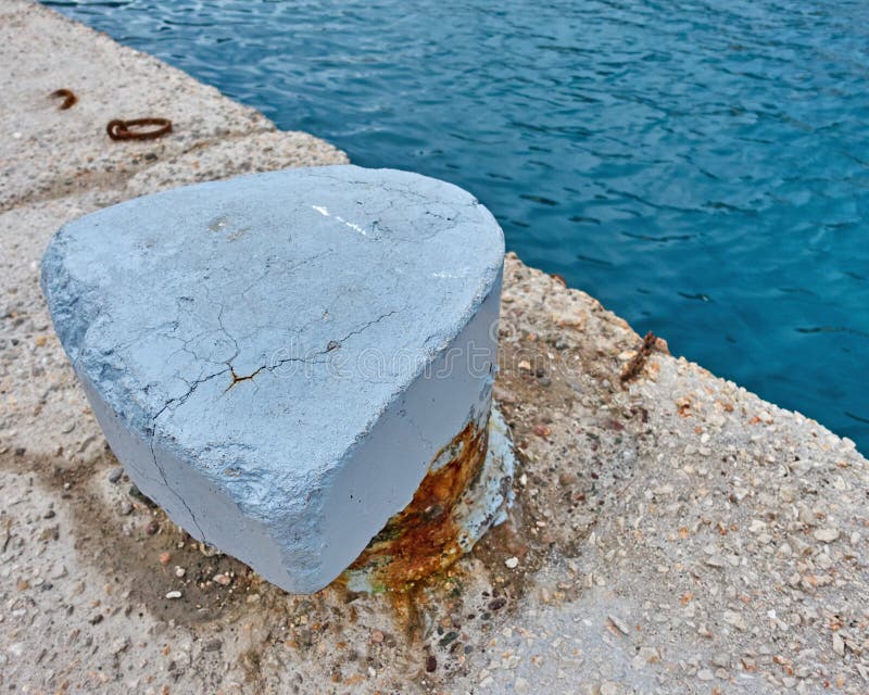 Blue Cleat Closeup by the Sea Stock Photo - Image of deck, travel ...