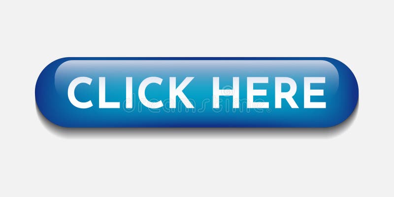 Blue Click Here Button. Click Here Blue Square 3d Realistic Vector Eps ...