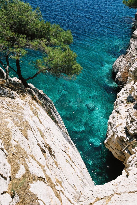 Blue cliff stock image. Image of ocean, steep, turquoise - 105333