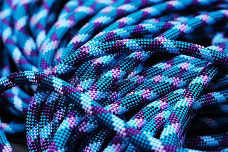 Blue climbing rope stock image. Image of security, blue - 9111337