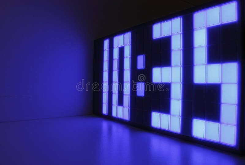 Blue Clock stock image. Image of digital, second, minute - 9322883