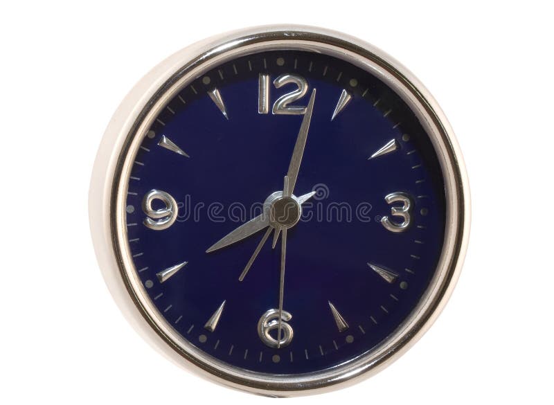 Blue Clock Face stock photo. Image of silver, blue, hands - 3941204