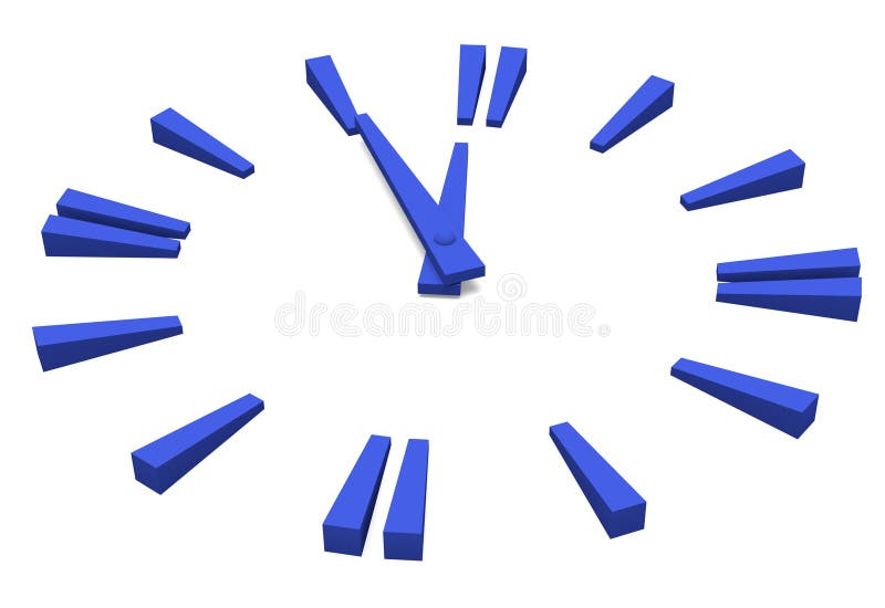 Blue clock illustration stock illustration. Illustration of clock ...