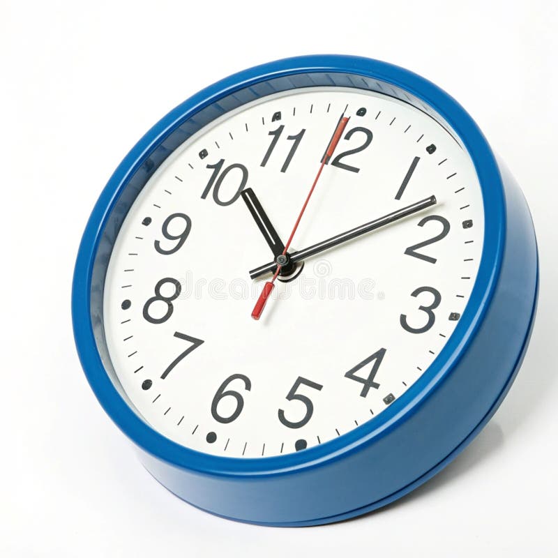 Blue Clock Isolated on Transparent Background Stock Illustration ...