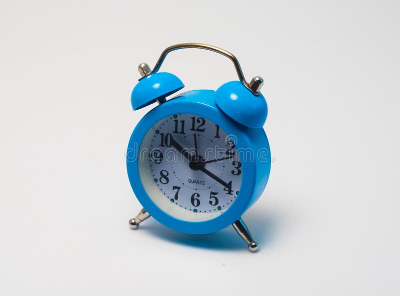 Blue clock stock image. Image of silver, clock, alarm - 87020883