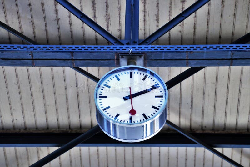 Blue, Clock, Structure, Wheel Picture. Image: 114791493