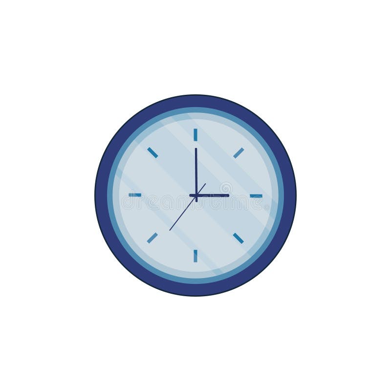Blue Clock Vector Icon Isolated on White Background Stock Illustration ...