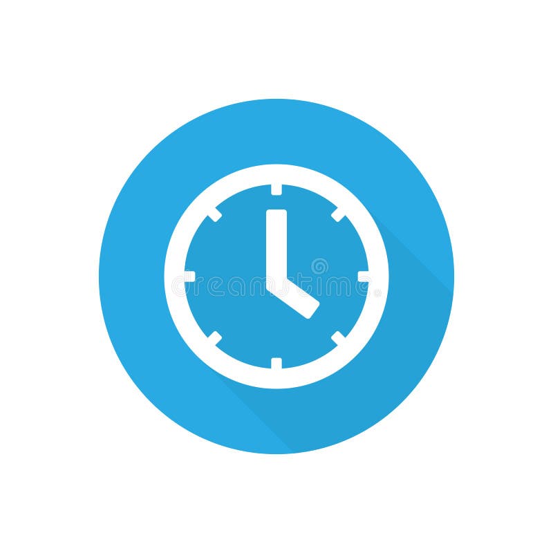 Time Vector Icon. Stopwatch Sign. Timer Icon Symbol on Blue Background ...