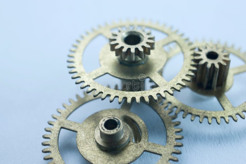 Blue Clockwork Gears Background Stock Image - Image of motion, synergy ...