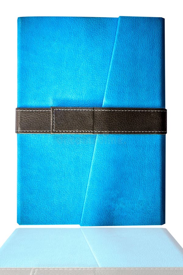Blue Closed Book Isolated Over White Background Stock Image - Image of ...