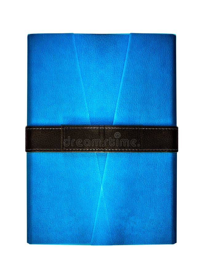Blue Closed Book Isolated Over White Background. Stock Image - Image of ...
