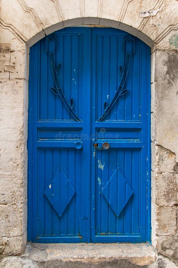 Blue Closed Door stock photo. Image of gate, wood, front - 33016980