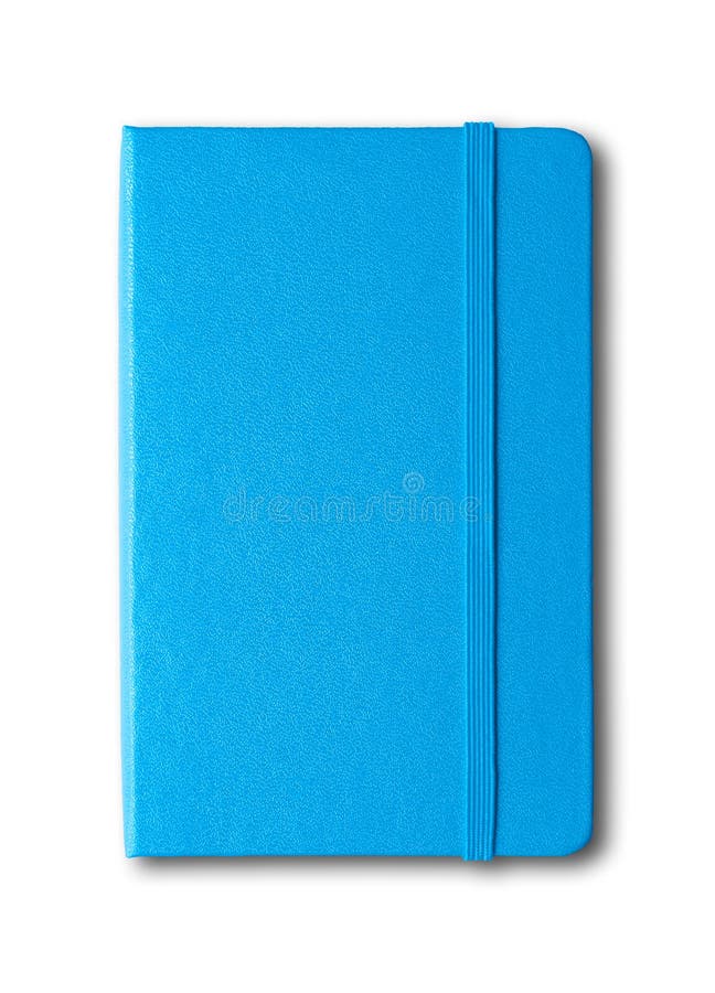 Blue Closed Notebook Isolated on White Stock Image - Image of notepad ...