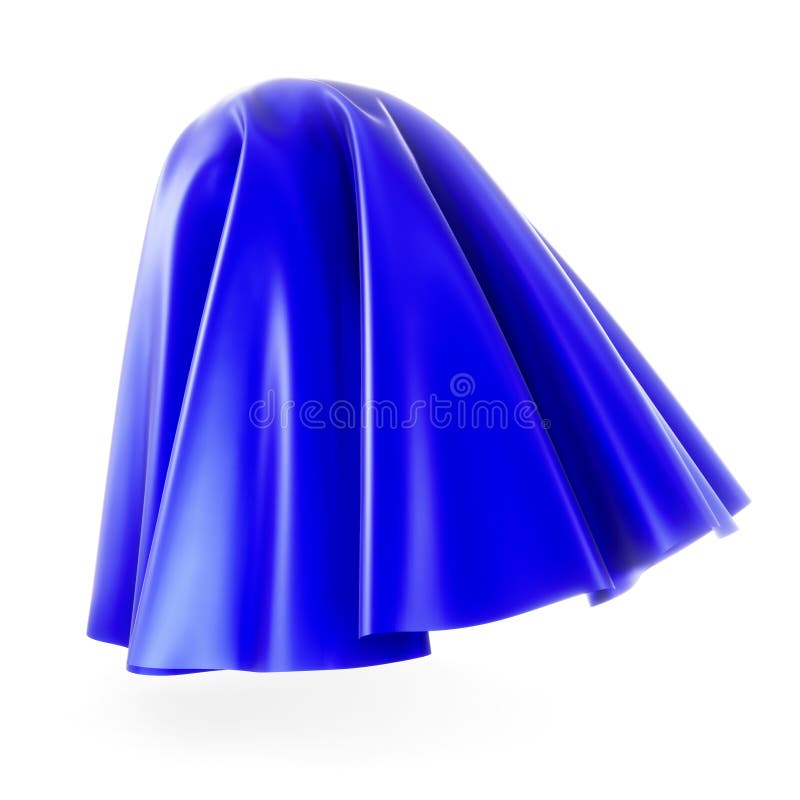 Sphere Covered with Blue Cloth. 3d Illustration on a White Background ...