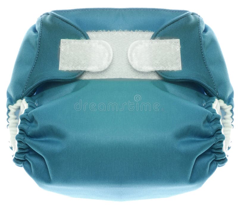 Blue Cloth Diaper with Hook and Loop Closure Stock Photo - Image of ...