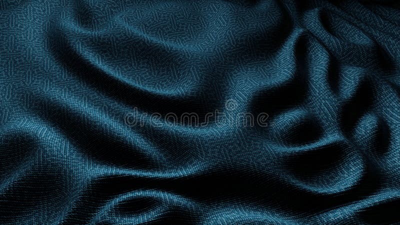 Blue Cloth Fabric Waves Background Texture Stock Illustration ...