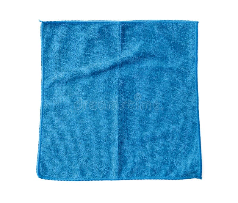A Blue Cloth is Folded into a Square Stock Image - Image of wipe ...