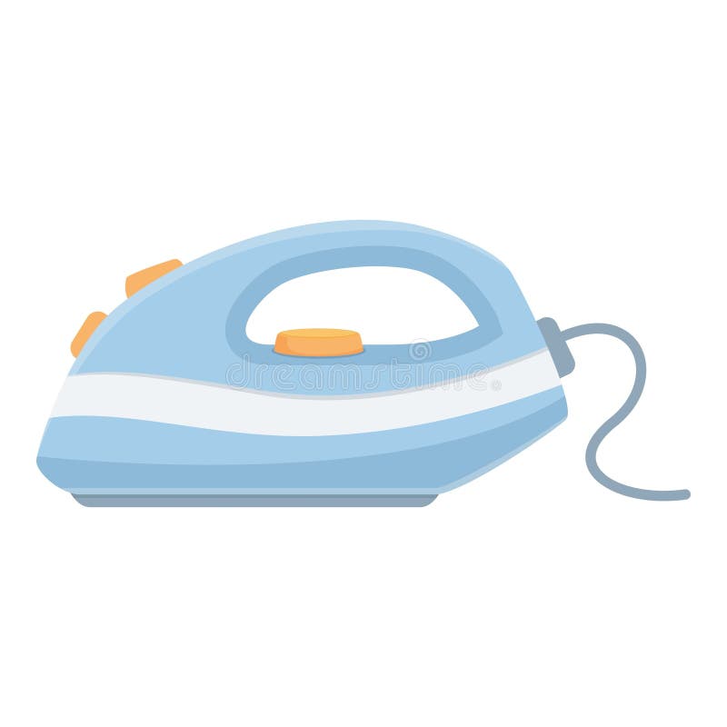 Blue Clothes Iron Steaming and Pressing Laundry Stock Vector ...