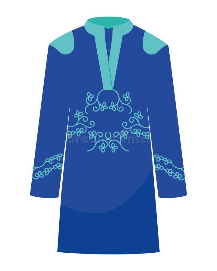 Blue clothes kurta stock vector. Illustration of clothing - 357593837
