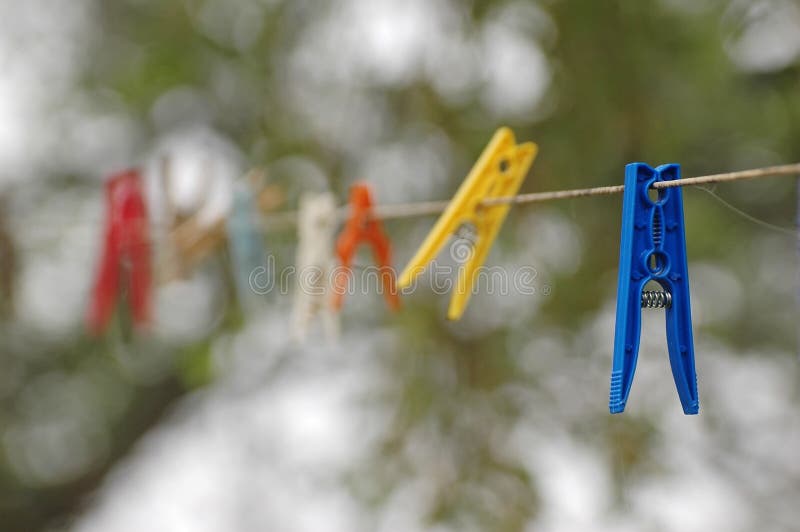 Blue clothespin stock image. Image of empty, color, close - 26515369