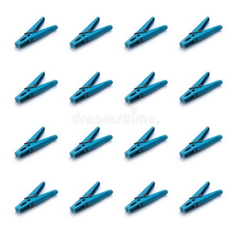 Blue Clothespin for Drying Clothes Pattern Stock Photo - Image of blue ...