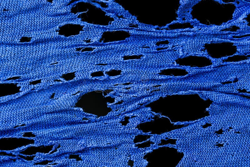 Blue Clothing Material Background Damaged Stock Photo - Image of fabric ...