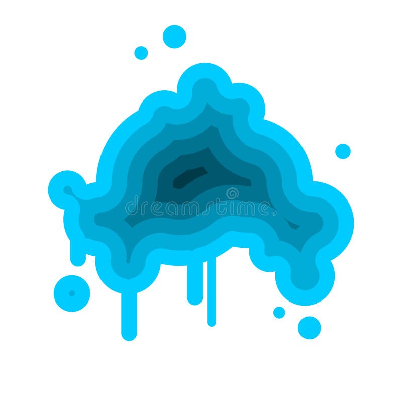 Blue Cloud Abstract Isolated on White Background Stock Vector ...