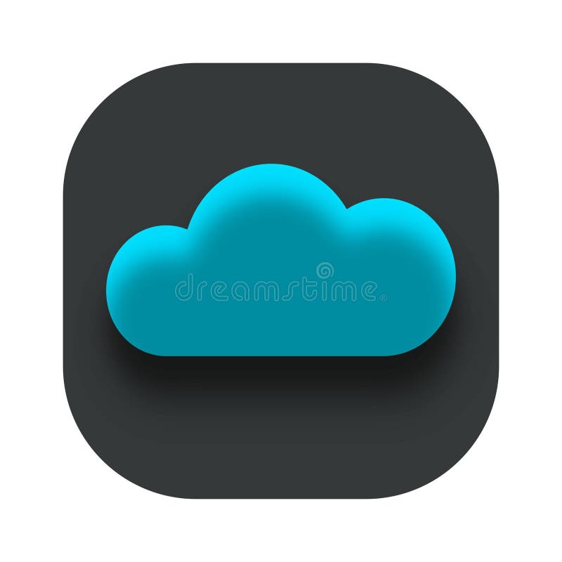 Cloud App Icon Vector stock vector. Illustration of iphone - 89201592