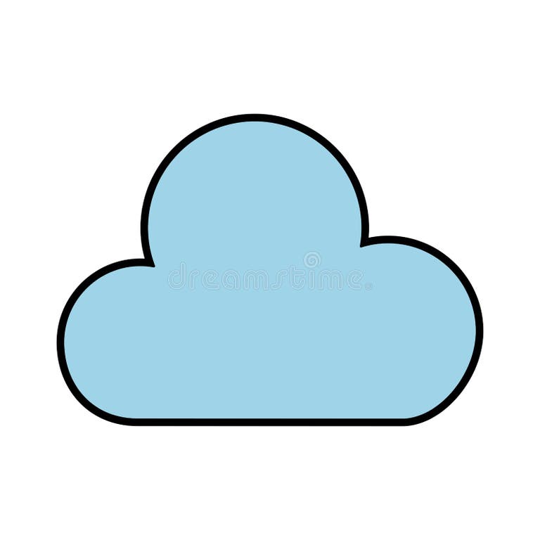 Blue cloud cartoon stock vector. Illustration of high - 93595485